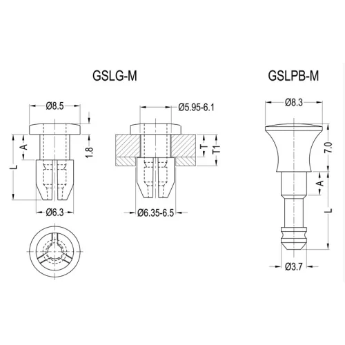 Remache reutilizable | Serie SLG-SLB / GSLG-SLB | Americom GmbH