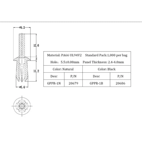 GPPR-1 / PPR-1 / Expandable rivets | Compression rivets | Americom GmbH
